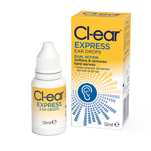 Clear Express Dual Action Ear Drops - Quick Relief, 12ml Bottle ...