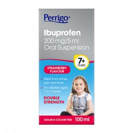 100ml Perrigo Ibuprofen 7+ Oral Suspension 200mg/5ml - Pain Relief ...