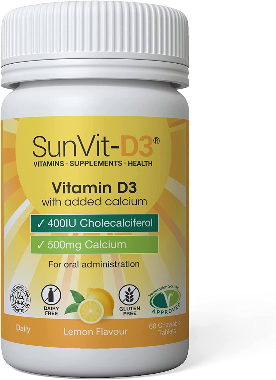 SunVit -D3 With Calcium 500g Lemon flavour– Thechemist2u